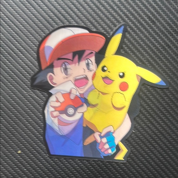 Other | Pokemon Ash And Pikachu 3d Motion Sticker | Poshmark